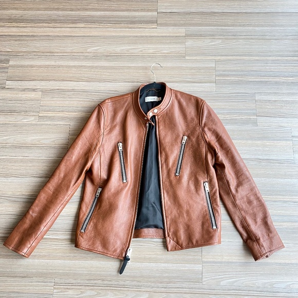 Coach | Jackets & Coats | Coach Leather Racer Jacket Like Brand New ...